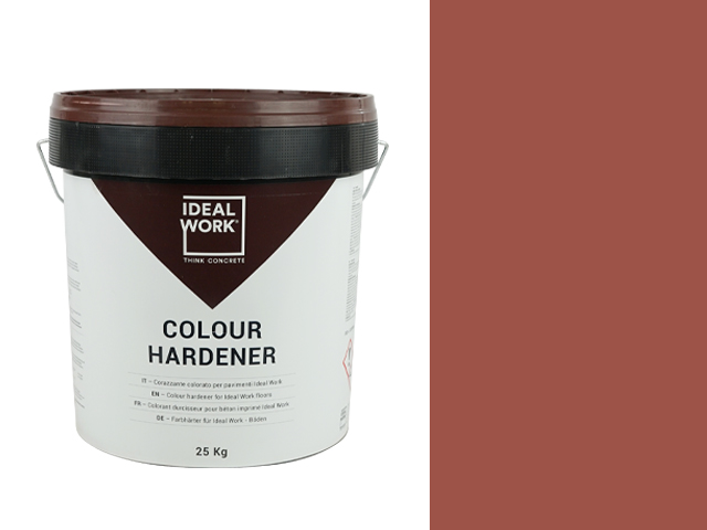 COLOUR HARDENER REDWOOD "A" IN 25 KG PLASTIC BUCKETS | Be Concrete